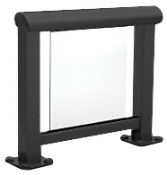 C.R. Laurence CRL Matte Black 350 Series Aluminum Glass Railing System ...