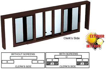 C.R. Laurence CRL Duranodic Bronze Horizontal Sliding Service Window ...